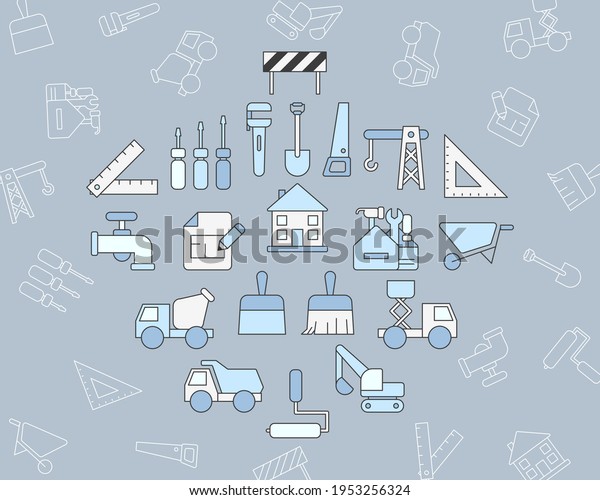 Construction Icons Set Vector Color Symbols Stock Vector (Royalty Free ...
