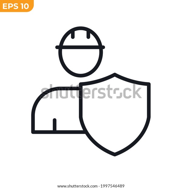 Construction Insurance Icon Symbol Template Graphic Stock Vector ...