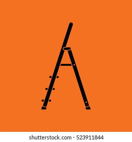 Construction Ladder Icon Orange Background Black Stock Vector (Royalty ...