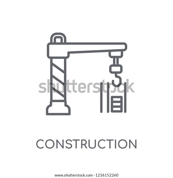 Construction Linear Icon Modern Outline Construction Stock Vector ...