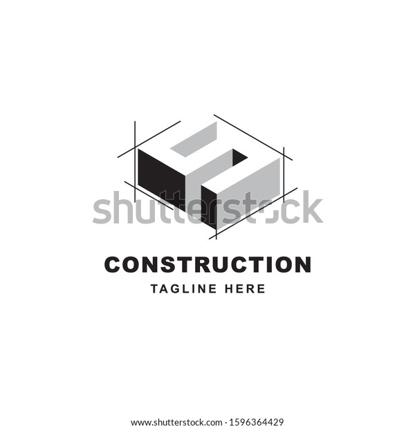 Construction Logo Design Letter S Shape : image vectorielle de stock ...