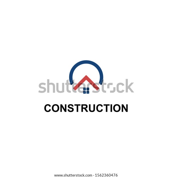Construction Logo House Symbol Stock Vector (Royalty Free) 1562360476 ...