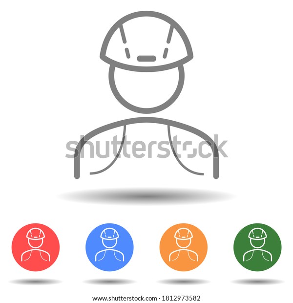 Construction Man Icon Vector Logo Isolated Stock Vector (Royalty Free ...