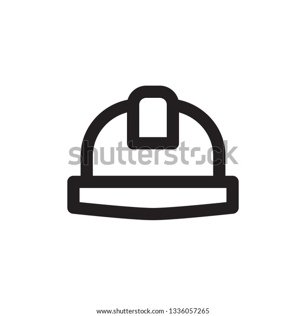 Construction Safety Helmet Icon Trendy Outline Stock Vector (Royalty ...