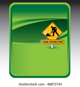 Construction Sign Green Background Stock Vector (Royalty Free) 48872743 ...