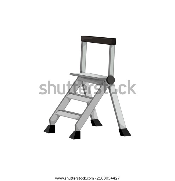 Vektor Stok Construction Step Ladder Safety Cartoon Construction (Tanpa ...
