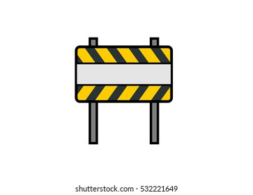 No Entry Construction Zone Barricades Tape Stock Vector (Royalty Free ...