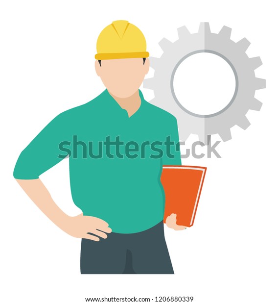 Construction Supervisor Check Balance Laborer Activities Stock Vector ...
