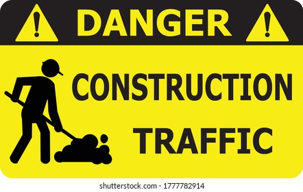 Construction Traffic Vector Illustration Image Danger Stock Vector ...