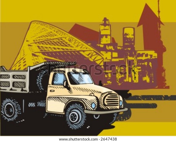 Construction Truck Background Series Check My Stock Vector (Royalty ...