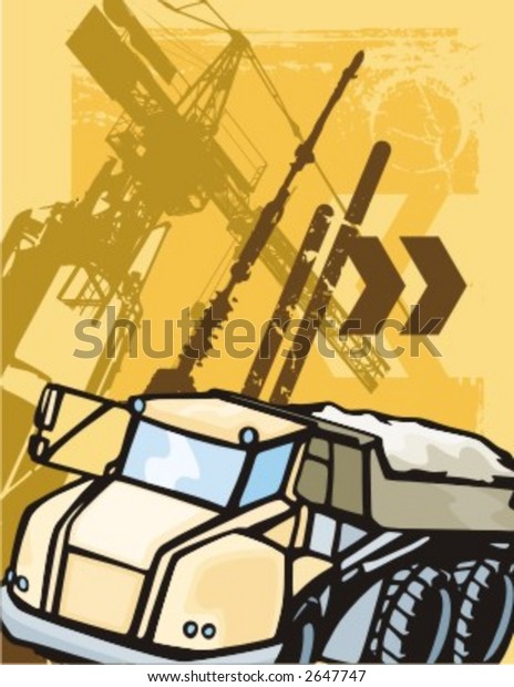 Construction Truck Background Series Check My Stock Vector (Royalty ...