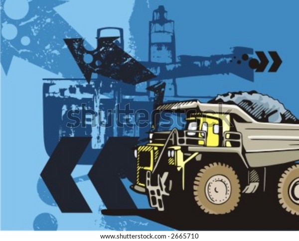 Construction Truck Background Series Check My Stock Vector (Royalty ...