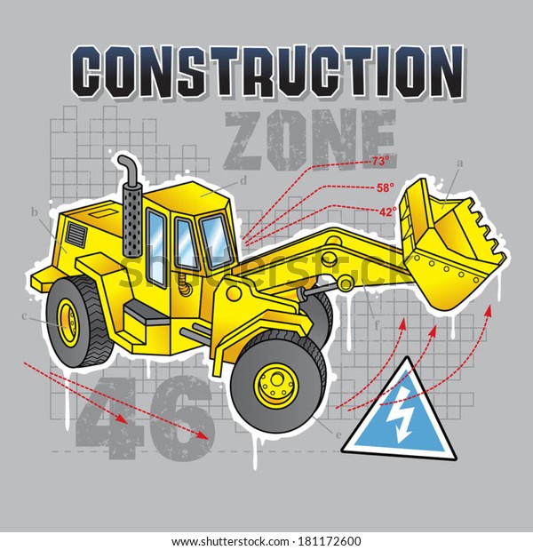 Construction Truck Graphic Stock Vector (Royalty Free) 181172600 ...