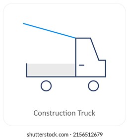 Construction Truck Work Icon Concept Stock Vector (Royalty Free ...