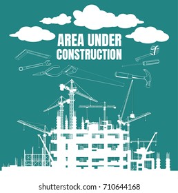 Construction Vector Background Stock Vector (Royalty Free) 710644168 ...