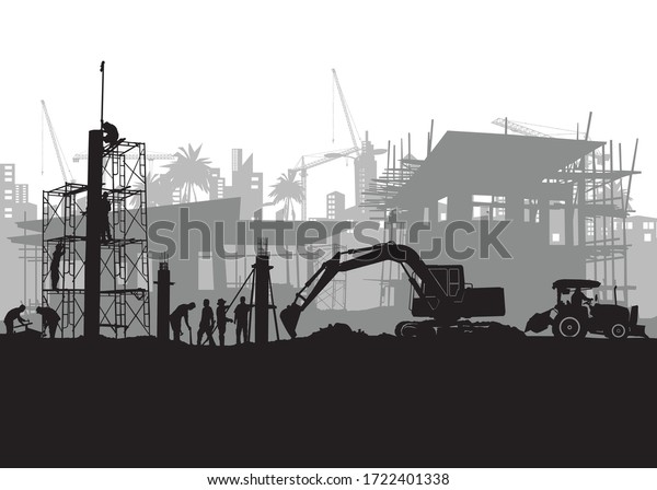 Construction Vector Backgroundconstruction Info Graphics Book Stock ...