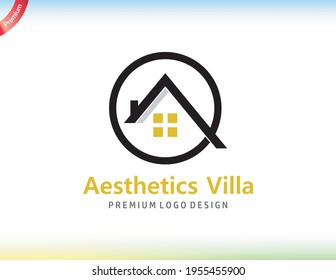 Construction Villa Logo Designs Template Stock Vector (Royalty Free ...