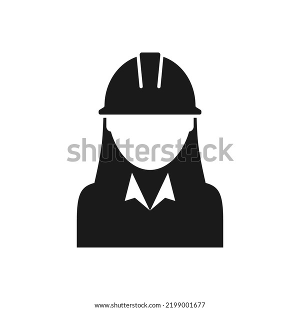 Construction Women Worker Icon Vector Illustration Stock Vector ...