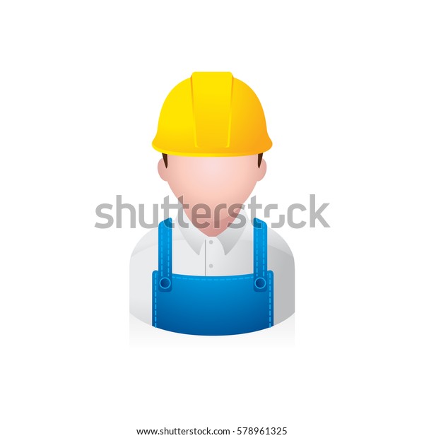 Construction Worker Avatar Icon Colors Stock Vector (Royalty Free ...