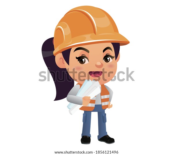 Construction Worker Different Poses Stock Vector (Royalty Free ...