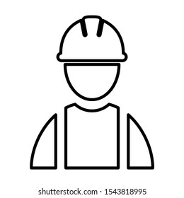 Construction Worker Icon Design Construction Worker Stock Vector ...