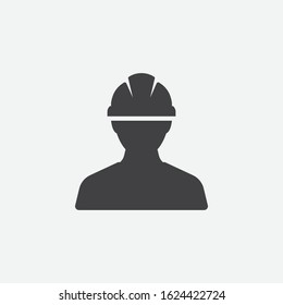 Construction Worker Icon Vector Person Profile Stock Vector (Royalty ...