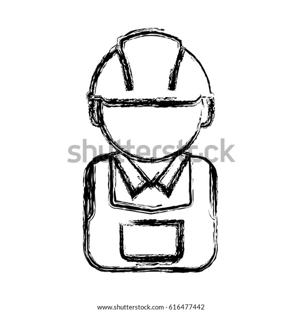 Construction Worker Profile Stock Vector (Royalty Free) 616477442 ...