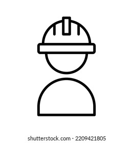 Construction Worker Vector Icon Color Editable Stock Vector (Royalty ...