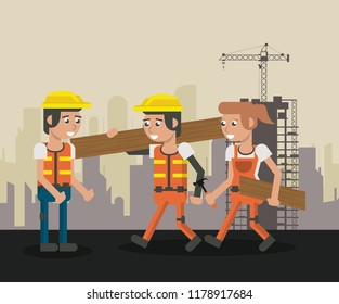 Construction Workers Cartoons Stock Vector (Royalty Free) 1178917684 ...