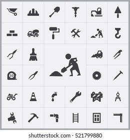 Construction Works Icon Construction Icons Universal Stock Vector ...