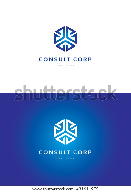 Consult Corporation Logo Template Stock Vector (Royalty Free) 431611975