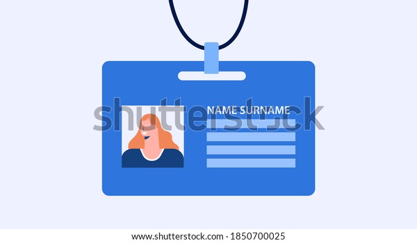 Vektor Stok Consultant Id Card Template Identification Card (Tanpa ...