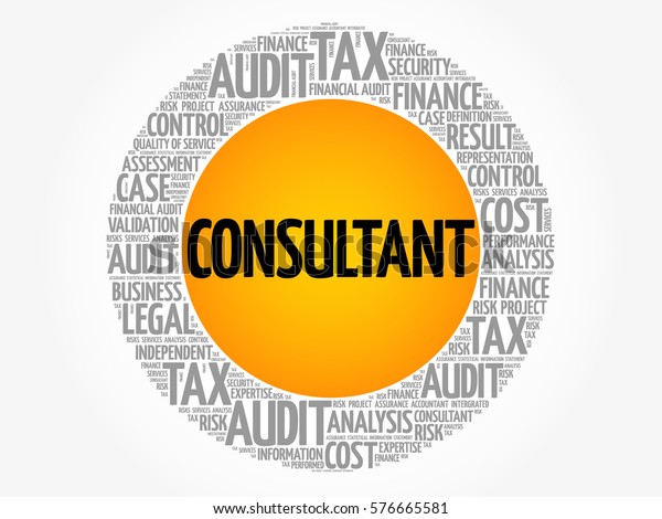 Consultant Word Cloud Collage Business Concept Stock Vector (Royalty ...