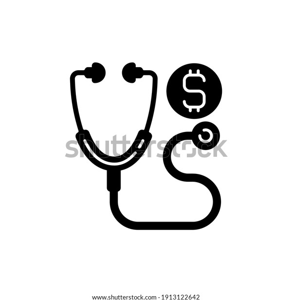 Consultation Fee Black Glyph Icon Doctor Stock Vector (Royalty Free ...