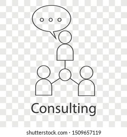 Consultation Icon Concept On Transparency Background Stock Vector ...