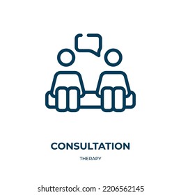Consultation Icon Linear Vector Illustration Therapy Stock Vector ...