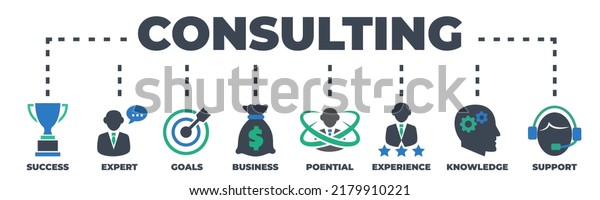 Consulting Concept Icons Signs Stock Vector (Royalty Free) 2179910221 ...