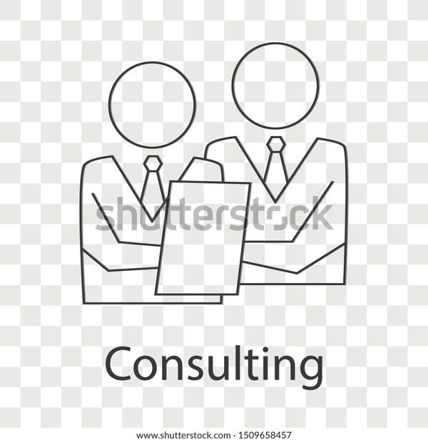 Consulting Icon Concept On Transparency Background Stock Vector ...