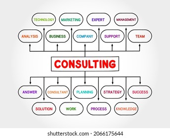 Consulting Mind Map Process Business Concept Stock Vector (Royalty Free) 2066175644 | Shutterstock