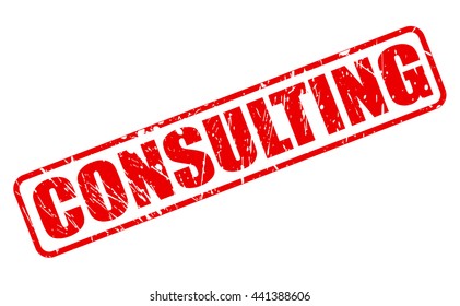 Consulting Red Stamp Text On White Stock Vector (Royalty Free ...
