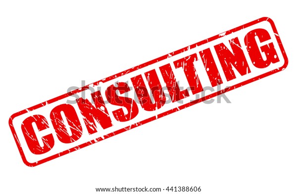 Consulting Red Stamp Text On White Stock Vector (Royalty Free ...