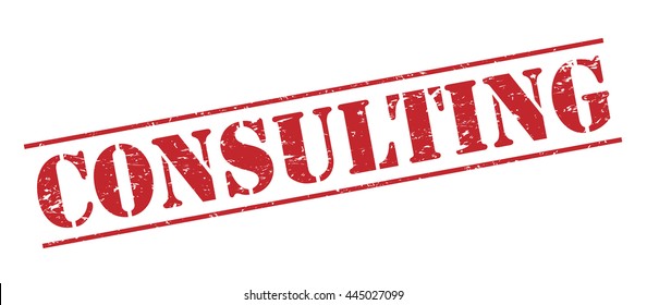 Consulting Vector Stamp On White Background Stock Vector (Royalty Free ...