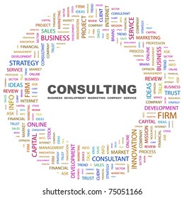 Consulting Word Collage On White Background Stock Vector (Royalty Free ...