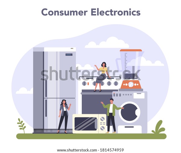 Consumer Durables Production Set Houseware Electronics Stock Vector ...