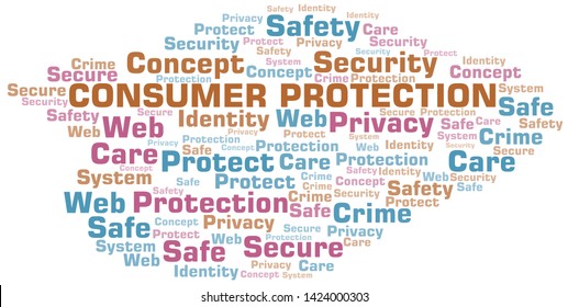 Consumer Protection Word Cloud Wordcloud Made Stock Vector (Royalty ...