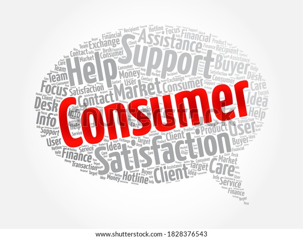 Consumer Word Cloud Business Concept Background Stock Vector (Royalty ...