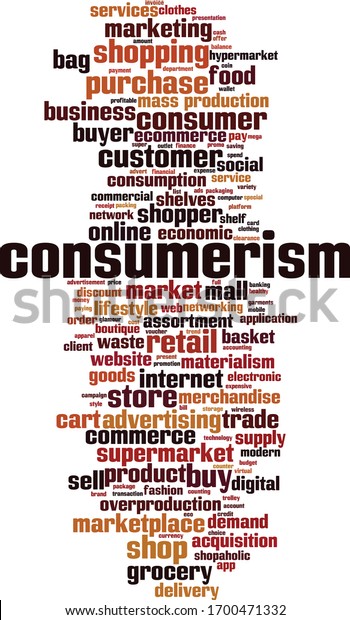 Consumerism Word Cloud Concept Collage Made Stock Vector (Royalty Free ...