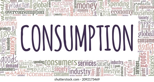 Consumption Conceptual Vector Illustration Word Cloud Stock Vector ...