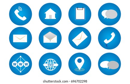 Contact Blue Icon Stock Vector (Royalty Free) 696702298 | Shutterstock