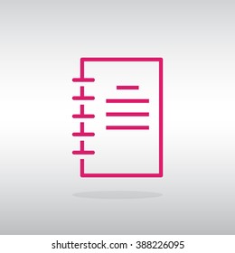 Contact Book Icon Notepad Stock Vector (Royalty Free) 382198000